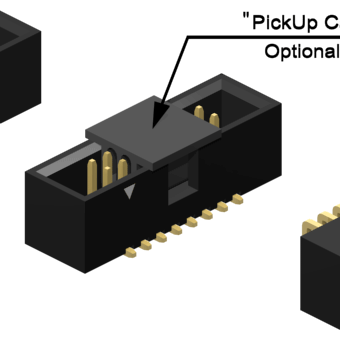 E-Tec - 1.27mm Pitch, 2 Row, Vertical, Surface Mount, Header, Box ...