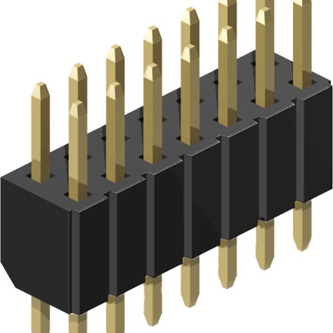 E-Tec - 2.00mm Pitch, 2 Row, Vertical, Through Hole, Header, Pin Header ...