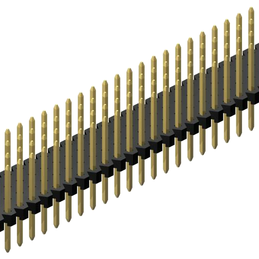 E-Tec - 2.00mm Pitch, 4 Row, Vertical, Through Hole, Header, Pin Header ...