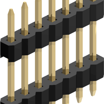 E-Tec - 2.00mm Pitch, 2 Row, Vertical, Through Hole, Header, Board ...
