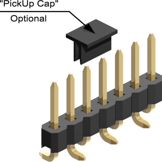 E-Tec - 2.00mm Pitch, 1 Row, Vertical, Surface Mount, Header, Pin ...