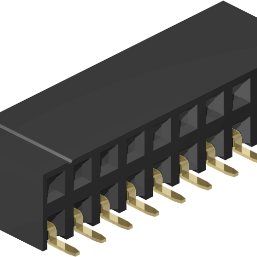 E-Tec - 2.00mm Pitch, 2 Row, Horizontal, Surface Mount, Socket, PCB, 5 ...