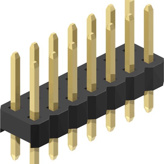 E-Tec - 2.54mm Pitch, 2 Row, Vertical, Through Hole, Header, Pin Header ...