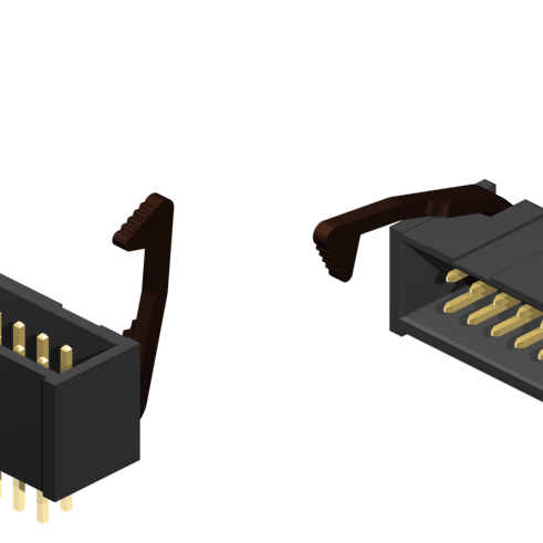 E-Tec - 2.54mm Pitch, 2 Row, Vertical, Through Hole, Header, Box ...