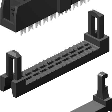 E-Tec - 2.54mm Pitch, 2 Row, IDC, Cable Mount, IDC, Socket, 15.6mm ...